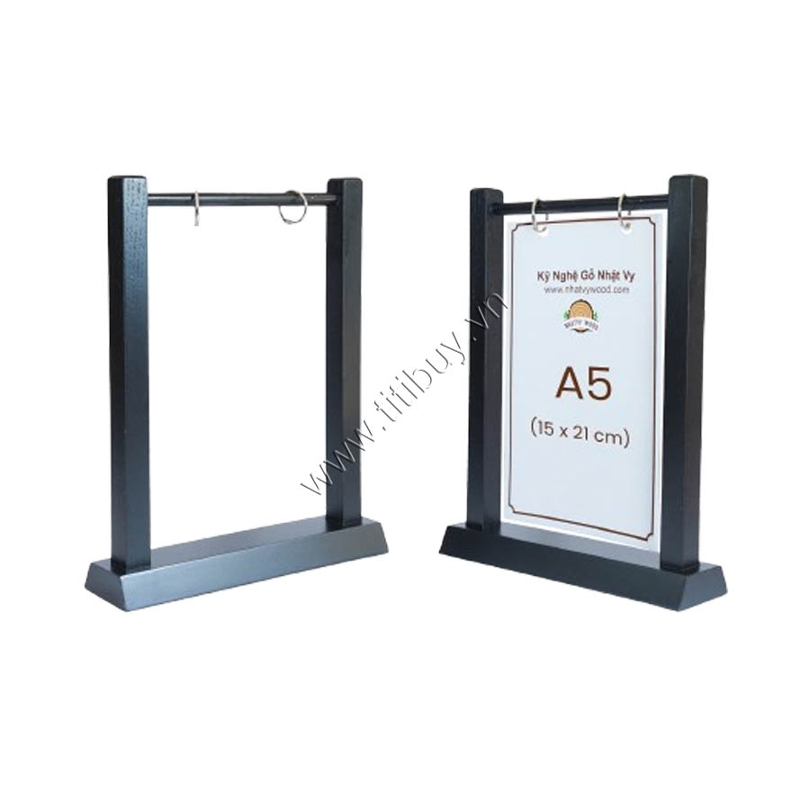 Standee-de-ban-dep-menu-go-cao-cap-A5-NV5106B